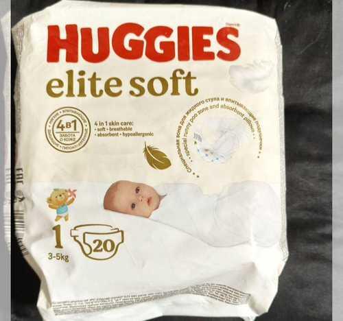 Подгузники huggies elite soft 0