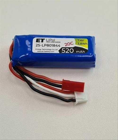 Аккумулятор ET 2S-LP801844-20CJ (7.4В, 520мАч )