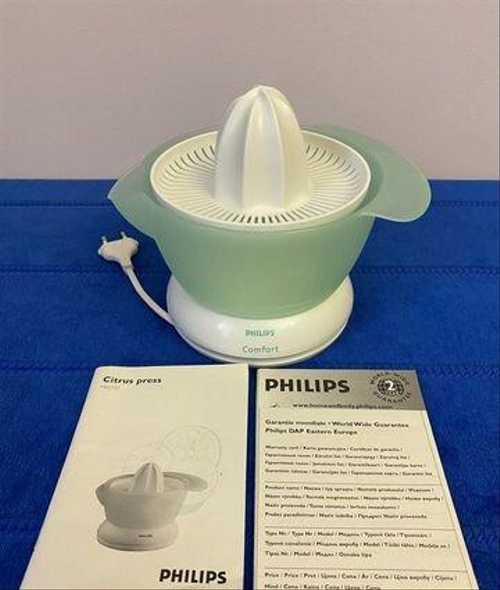 Новая соковыжималка для цитрусовых Philips Comfort