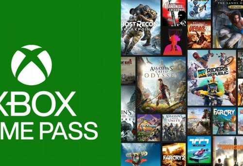 Подписка на xbox one game pass 13 месяцев, игры +