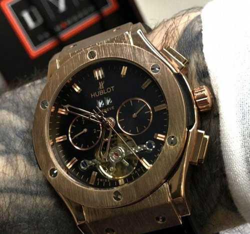 Брутальные мужские механические часы Hublot