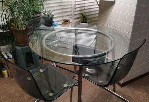 Кухонный стол стеклянный lkea