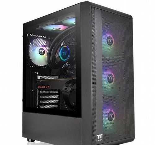 Корпус Thermaltake S200 TG argb CA-1X2-00M1WN-00 /Black/Win/spcc/Tempered Glass*1/120mm argb Lite Fa