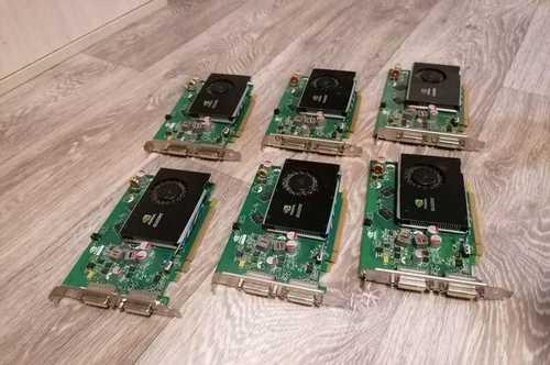 Видеокарты 6шт, nvidia Quadro FX 380, одним лотом