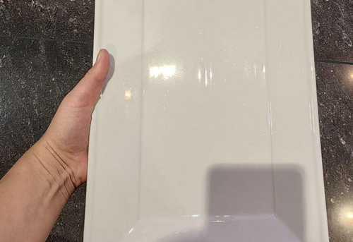 Прямоугольная белая тарелка Kunstwerk 23*35 см