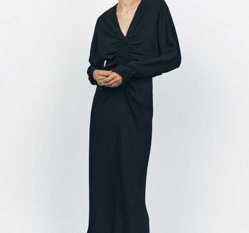 Zara ZW collection Драпированное миди-платье