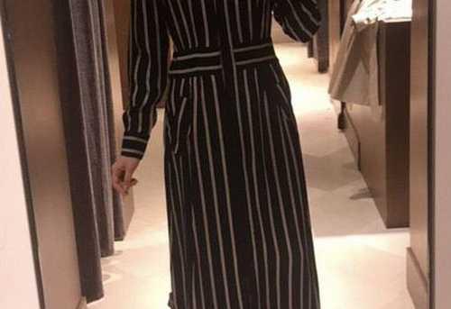 Платье Massimo Dutti черное с длинным рукавом