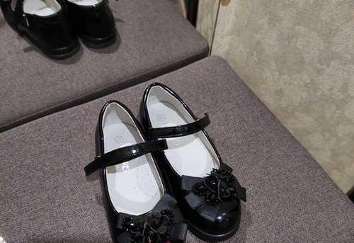 Туфли для девочки 29 размер черные