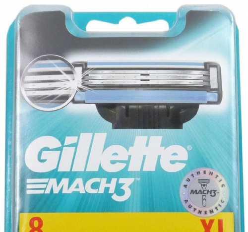 Оригинальные лезвия Gillette Mach 3 / 8 штук