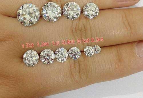 Moissanite Brilliant GRA 5mm-11mm