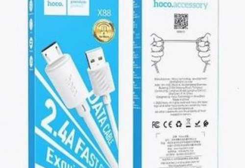 Кабель оптом. USB hoco X88, microusb, 2.4А, 1 м