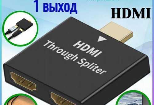 Разветвитель hdmi, 1hdmi шт. (вход) на 2hdmi гн