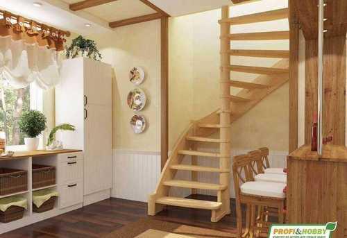 Лестница деревянная лс-01м