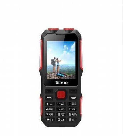 Телефон olmio X02, черный/красный(вк1)