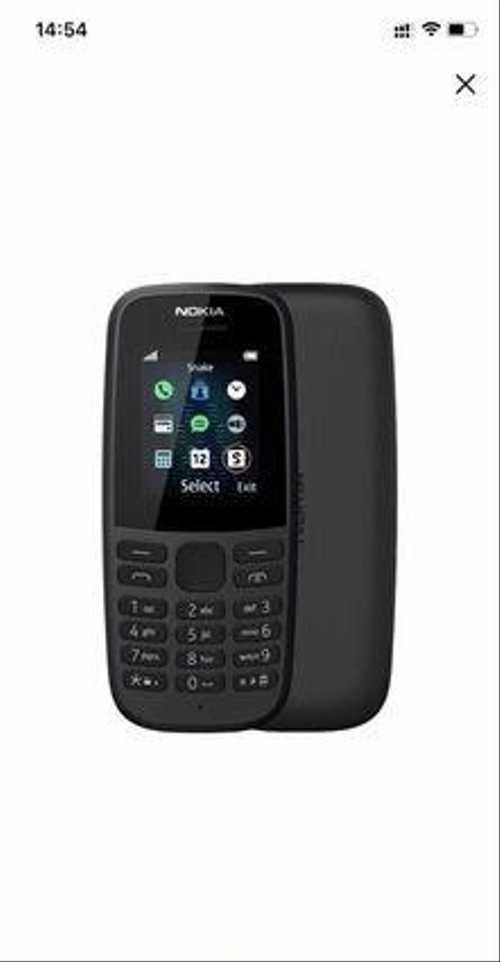 Мобильный телефон Nokia 105 SS, черный