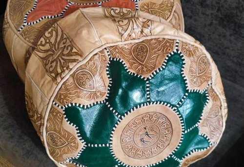 Марокканский кожаный пуф