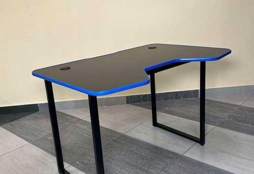 Компьютерный стол Loft черный-синий усиленный
