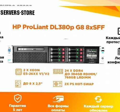 Сервер HP ProLiant DL380p G8 8xSFF