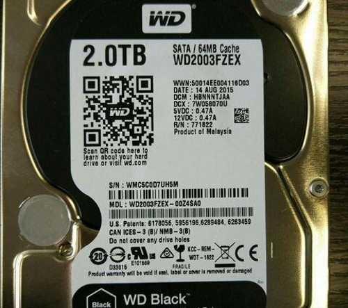 Жесткий диск HDD wd black 2tb