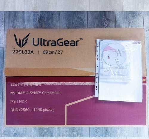 Игровой монитор 2К LG UltraGear 27GL83A-B 144 гц