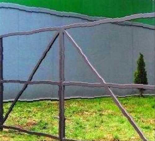 Ворота распашные металлические
