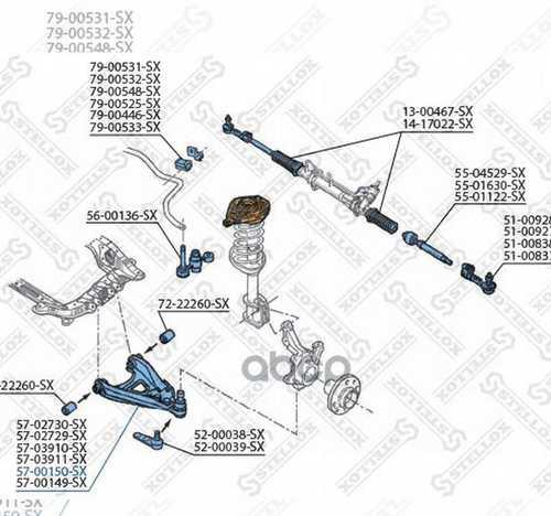 Рычаг левый Renault Megan all 97 5700150SX