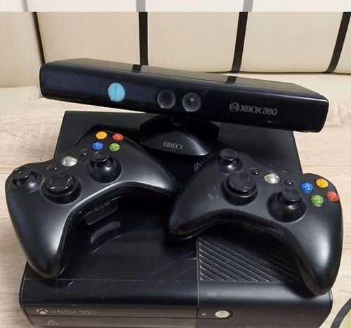 Xbox 360 E 250 Gb   Kinect   2 геймпада