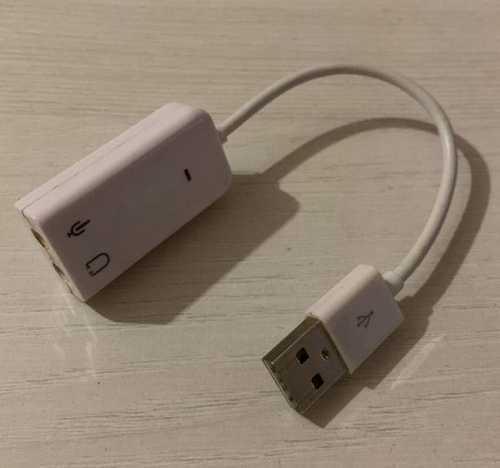 Звуковой адаптер внешняя звуковая карта USB