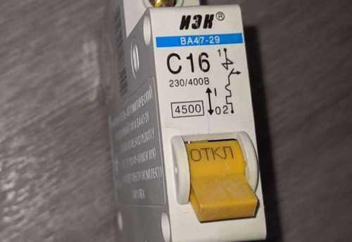 Автоматический выключатель IEK C16 ва47-29