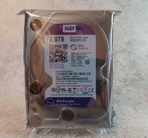 Жесткий диск WDPurple2Tb WD20purx HDD. Опт/розница