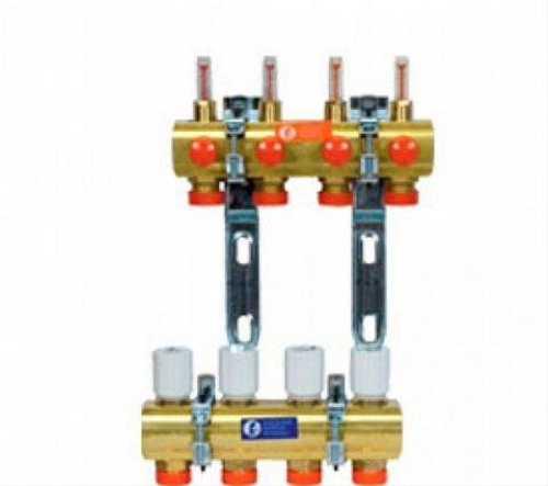Коллекторный узел с расходомерами 1" х 7 выходов Е