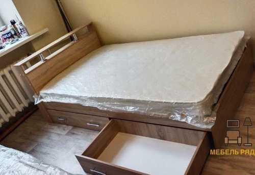 Кровать полутороспальная 120х200 с ящиками
