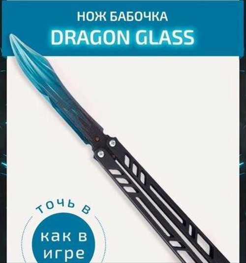 Деревянный нож бабочка Dragon glass