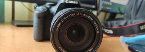 Canon eos 600d kit 18-135mm+вспышка triopo tr-988