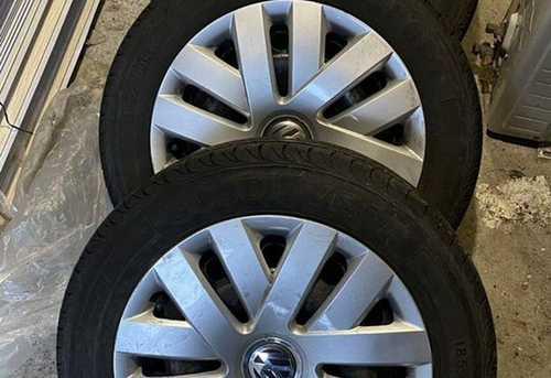 Колеса штампованые VW с резиной Goodyear