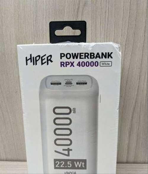 Внешний аккумулятор hiper rpx 40000 mah