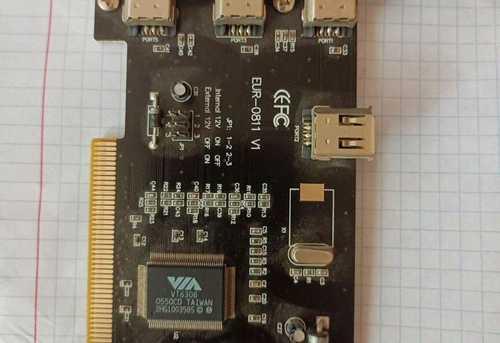 Контроллер FireWire ieee 1394 PCI