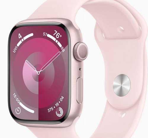 Apple Watch Series 9 45 Pink Sport Band S/M MR9G3