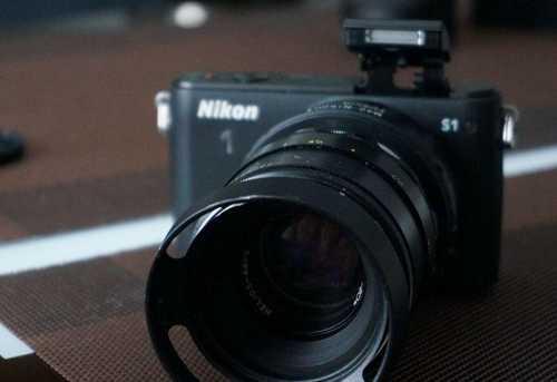 Nikon 1 s1 + объектив helios 44-2