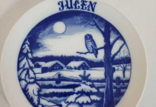 Настенная тарелка рождество швеция 1987
