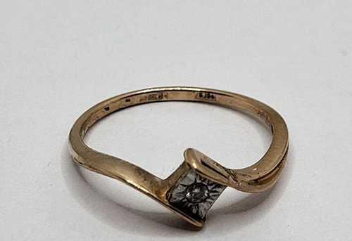 Золотое кольцо с бриллиантом 585 1.74гр 17.5размер
