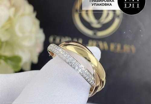 Золотое кольцо Cartier Trinity, маленькая модель 0