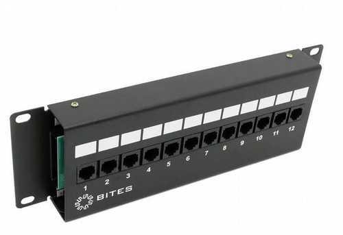 Патч-панель 5bites 12-ports UTP RJ-45 2U, PPU55-08