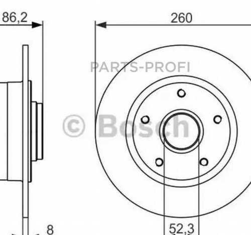 Bosch 0986479684 тормозной диск задний