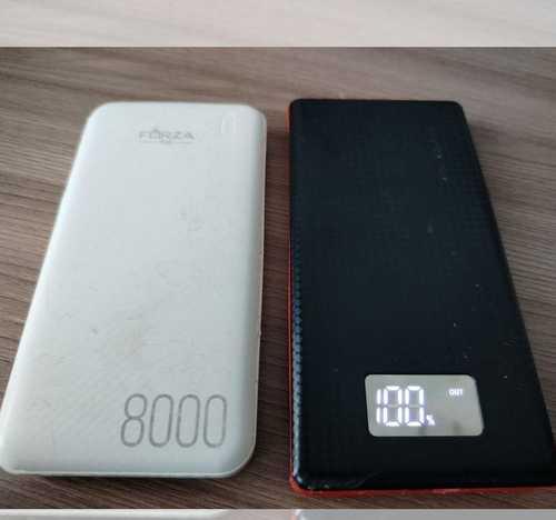 Powerbank, 2 шт, 1-8000 мая, 2 10000 мАч