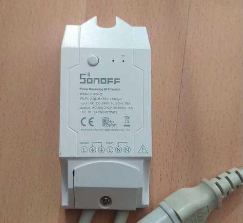 Sonoff pow r2 15A управляемая wifi розетка