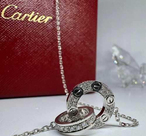 Колье cartier love (18 ct) полный комплект