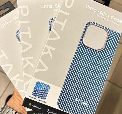 Чехол Pitaka iPhone 16 Pro Max Ocean Blue Оптом