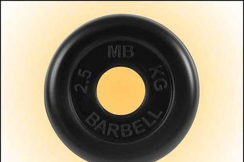 Блин 2.5 кг для штанги 51 мм обрезиненный Barbell