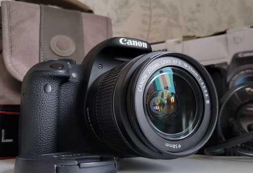 Зеркальный фотоаппарат Canon 700D Как новый